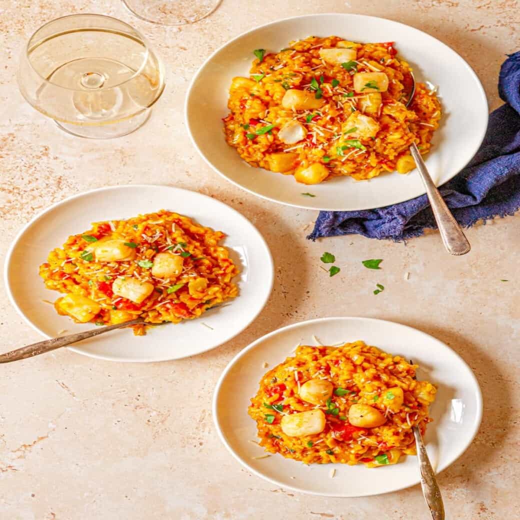 Spanish-Style Seafood Risotto with Scallops– Real Food with Sarah