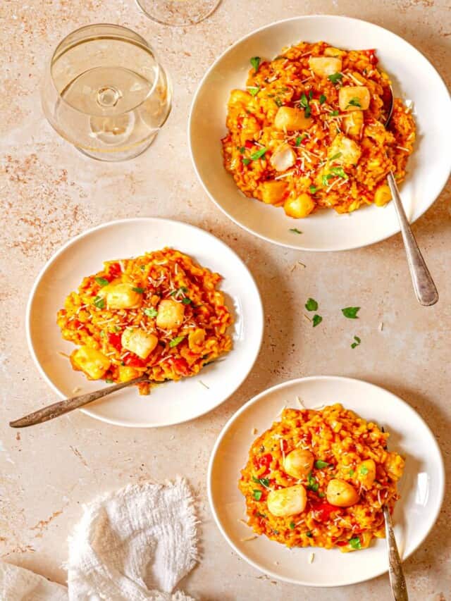 Spanish-Style Seafood Risotto with Scallops– Real Food with Sarah