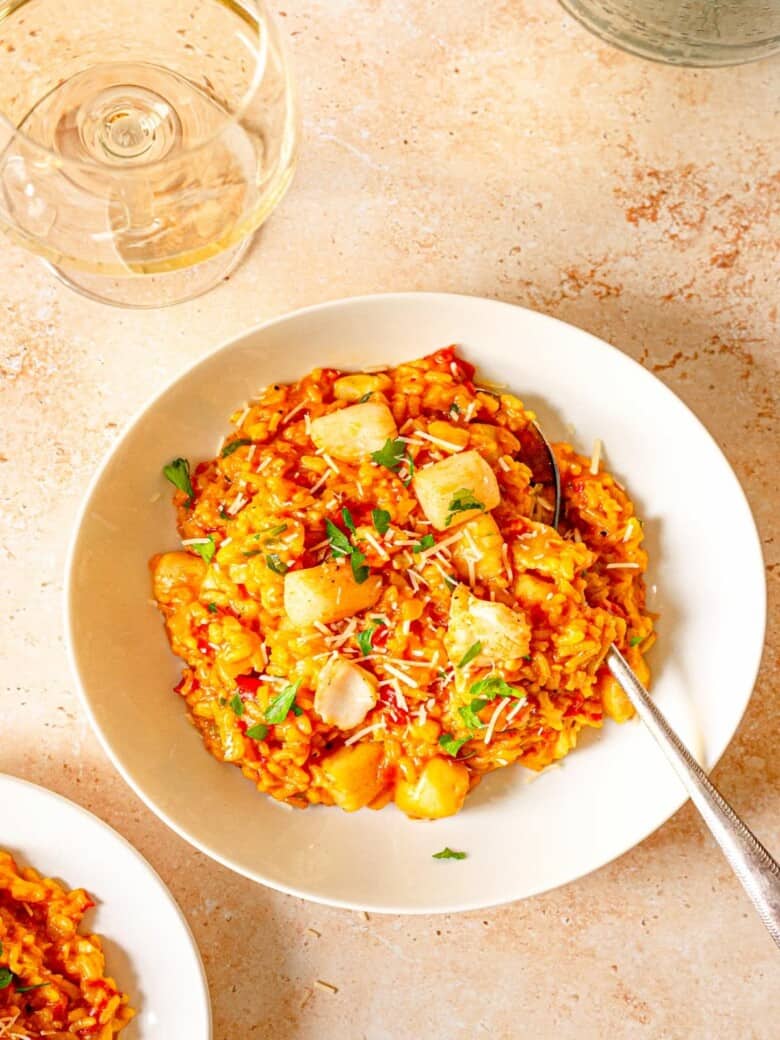 Spanish-Style Seafood Risotto with Scallops– Real Food with Sarah