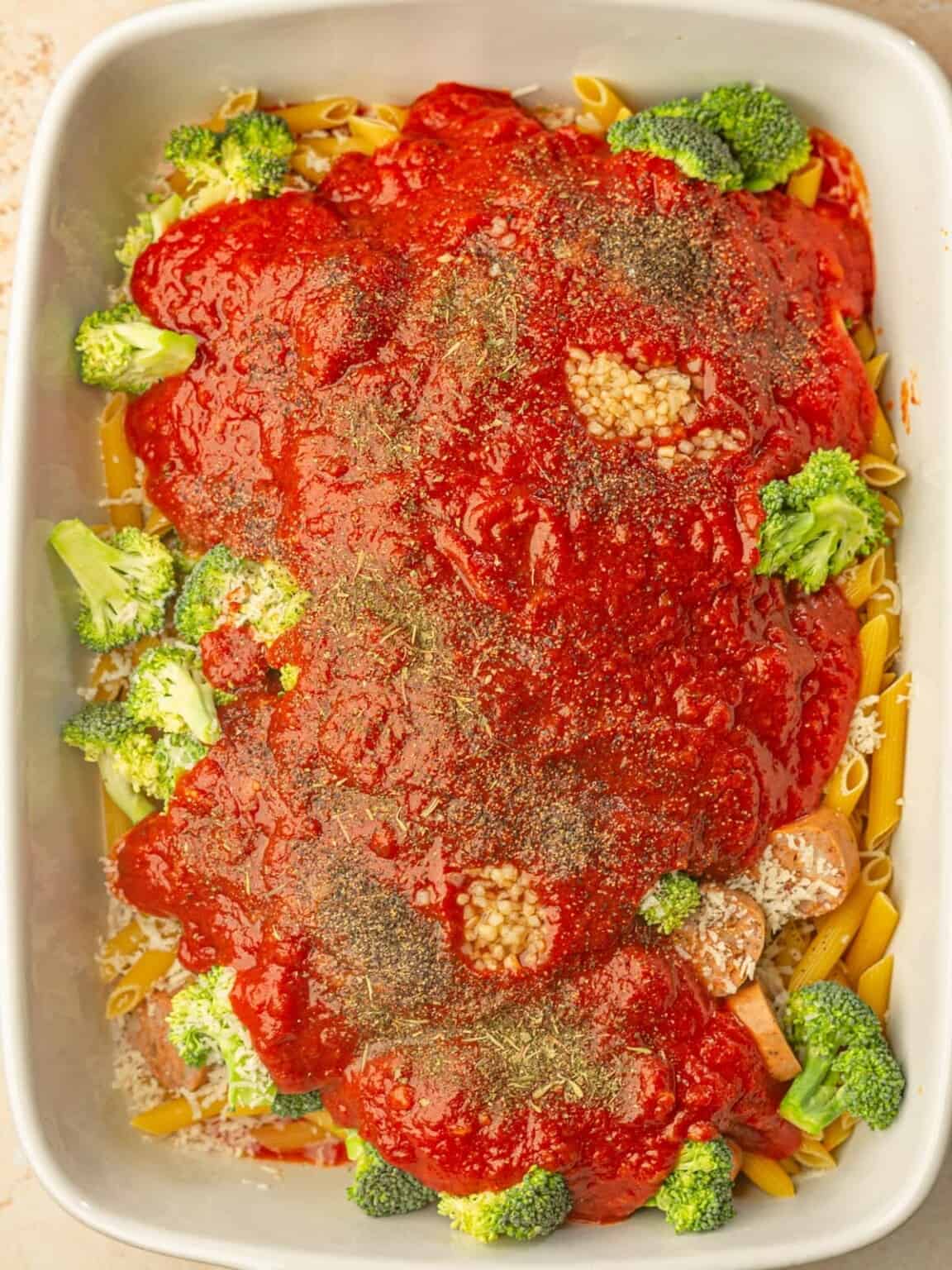 Easy No-Boil Pasta Bake (One-Pan, 5 Minute Prep!) – Real Food with Sarah