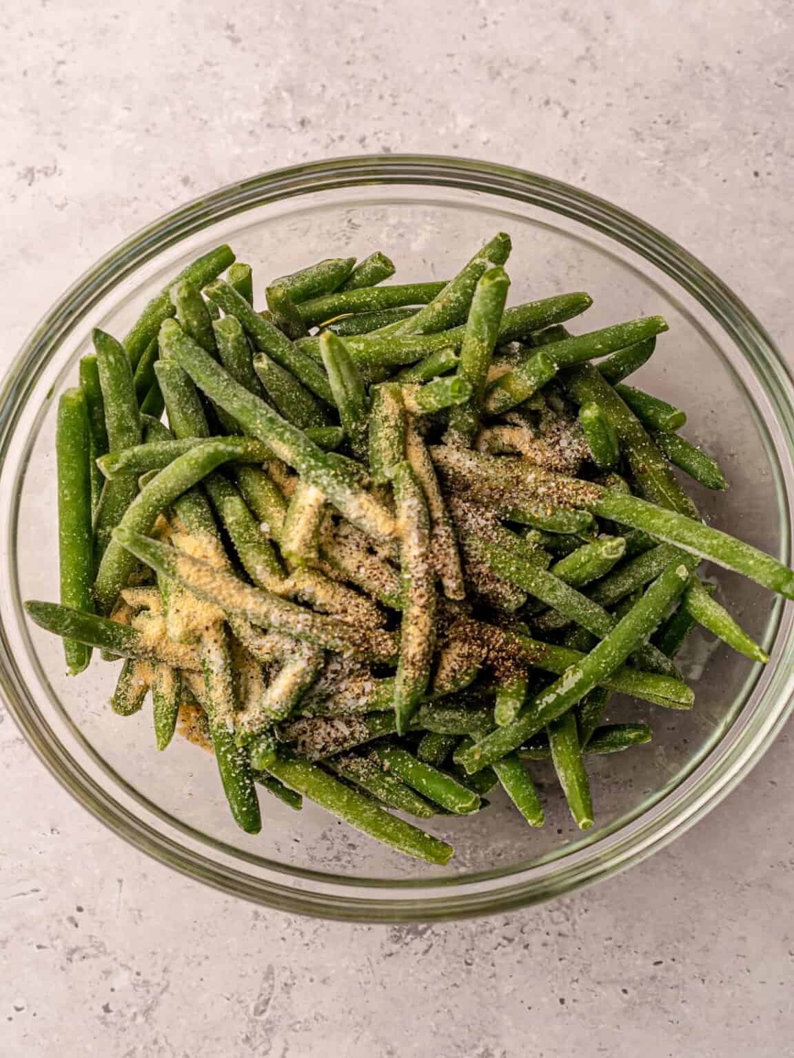 Crispy Parmesan Air Fryer Frozen Green Beans – Real Food with Sarah