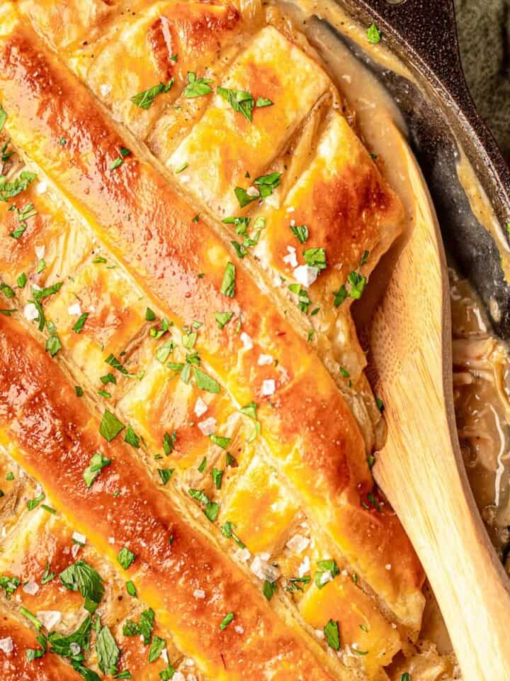 Cast Iron Turkey Pot Pie with Puff Pastry – Real Food with Sarah