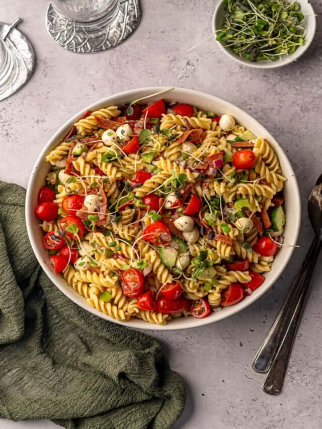 Rotini Pasta Salad with Pepperoni – Real Food with Sarah