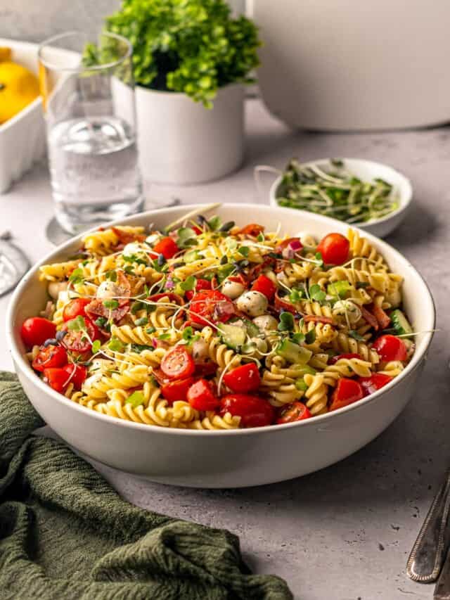 Rotini Pasta Salad with Pepperoni – Real Food with Sarah
