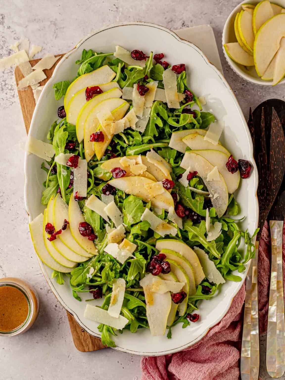 Arugula Pear Salad (with shaved parmesan) – Real Food with Sarah