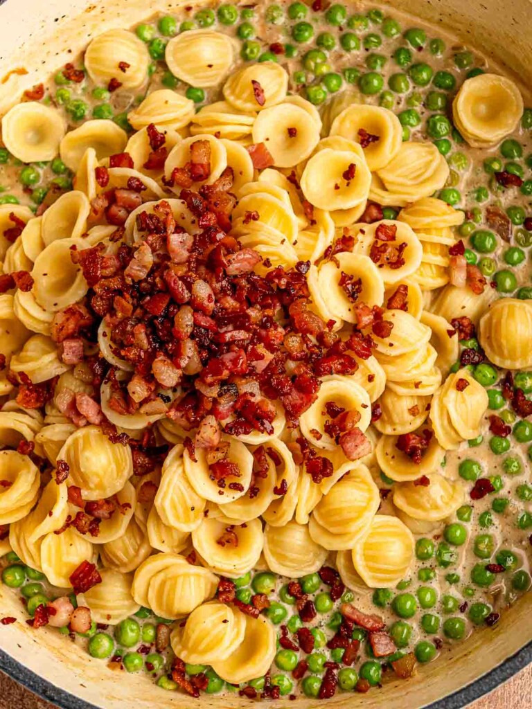 30-Minute Creamy Pancetta and Pea Pasta – Real Food with Sarah