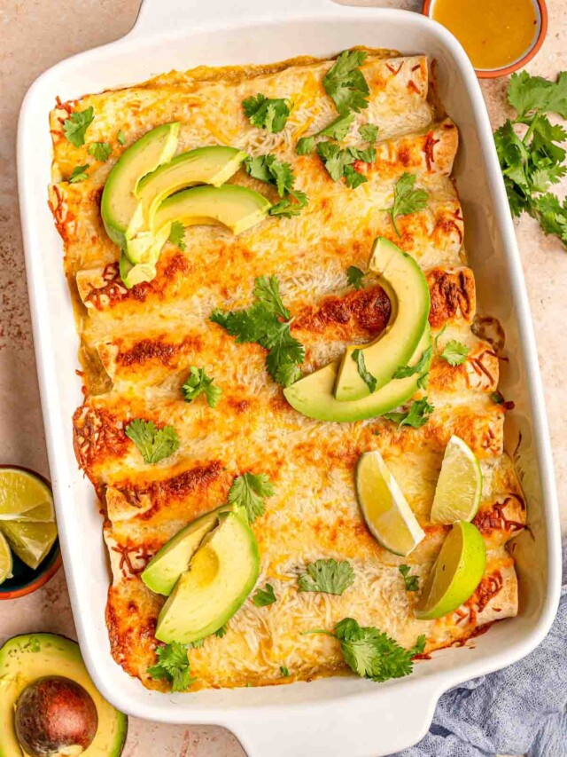 Green Chili Chicken Enchiladas – Real Food with Sarah
