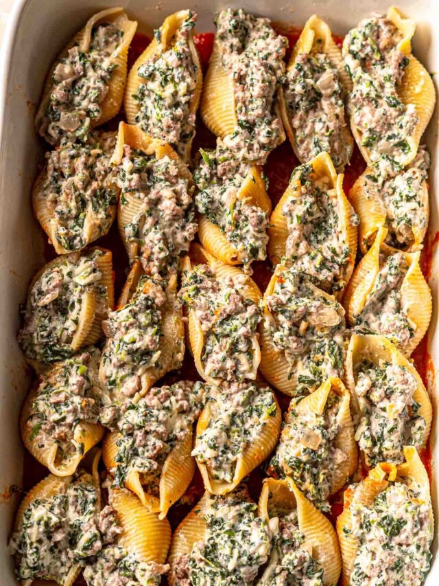 Stuffed Shells with Beef & Ricotta – Real Food with Sarah