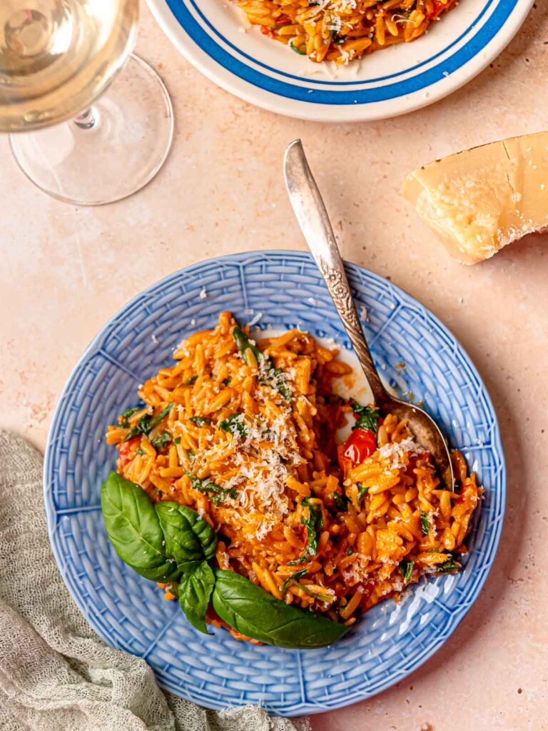 Creamy Tomato Vodka Orzo (30-Minute One-Pan Dinner) – Real Food with Sarah